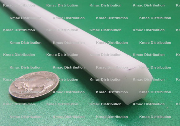 Delrin Acetal Hex Rod, .188 inch to 2.0 inch hex sizes